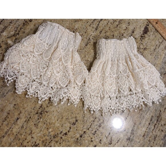 Accessories | Vintage Womens Steampunk Frilled Cuffs Fingerless Gloves ...